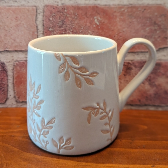 Pier 1 | Dining | Pier Large Coffee Mug With Peach Color Branch Bud ...